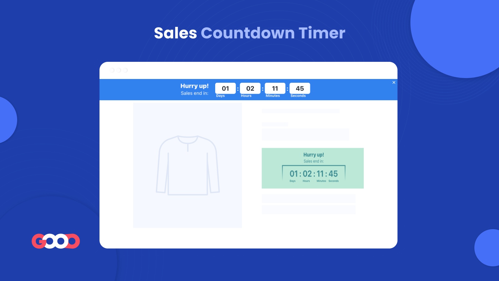 Goodapps Urgency Sales Countdown Timer